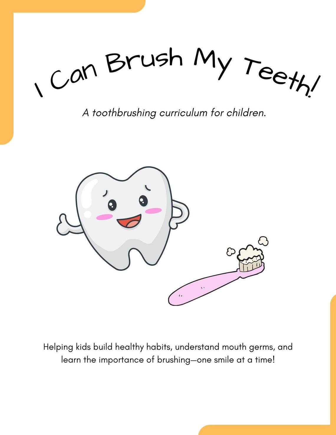 Toothbrushing Printable for Kids – Dental Hygiene Curriculum for ...