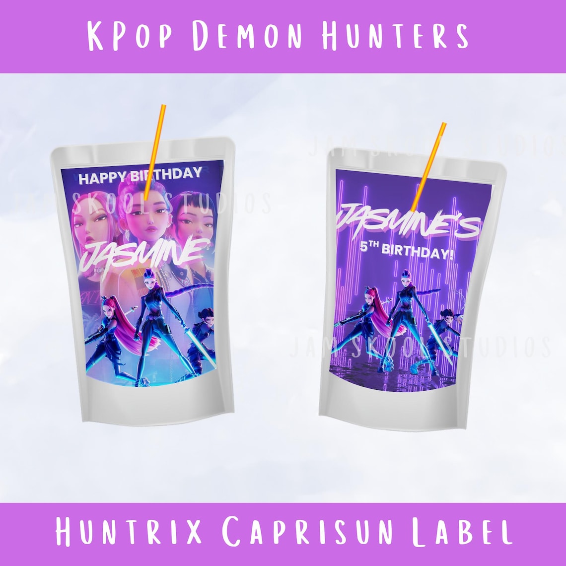 Huntrix Capri Sun Label | Kpop Demon Hunters Birthday (canva Pro ...