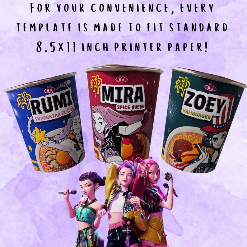 Editable Ramen Cup Label | Custom Noodle Wrapper Canva Template | Cup ...