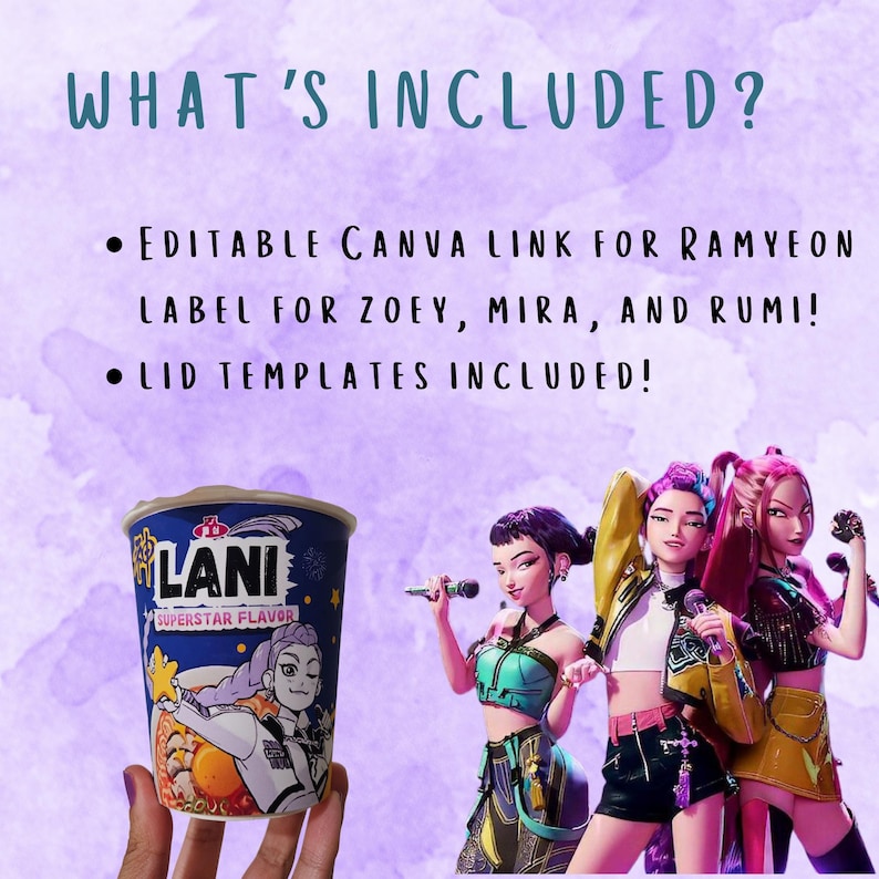 Editable Ramen Cup Label | Custom Noodle Wrapper Canva Template | Cup ...