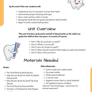 Toothbrushing Printable for Kids – Dental Hygiene Curriculum for ...
