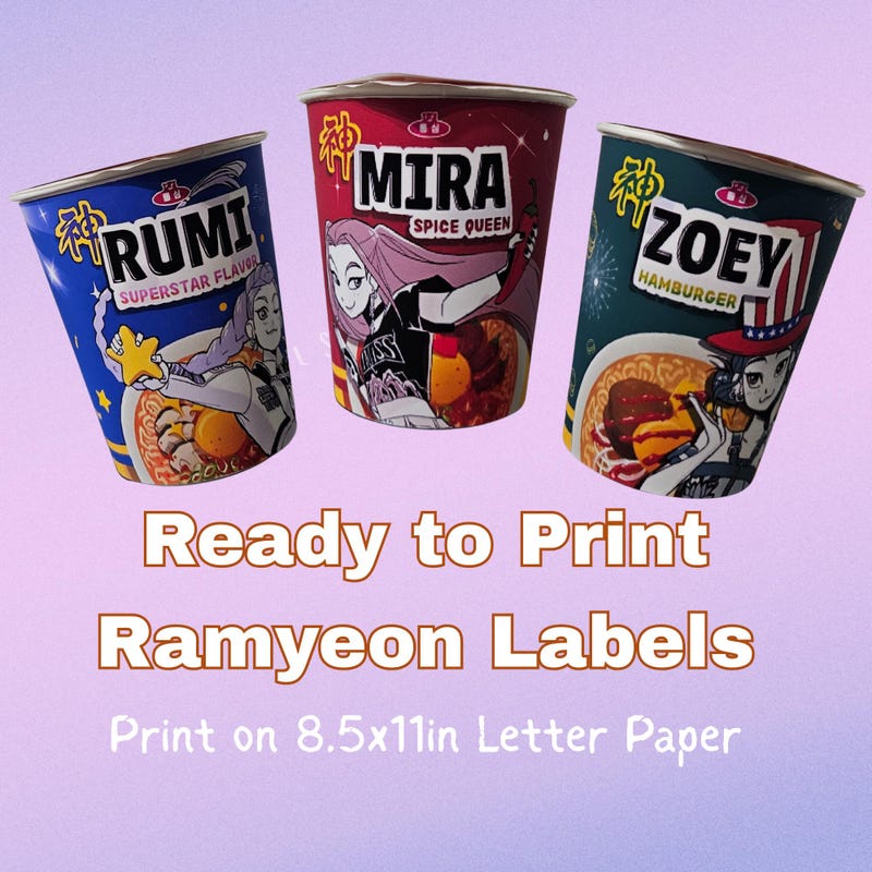 Kpop Demon Hunter Ramen Print - Etsy