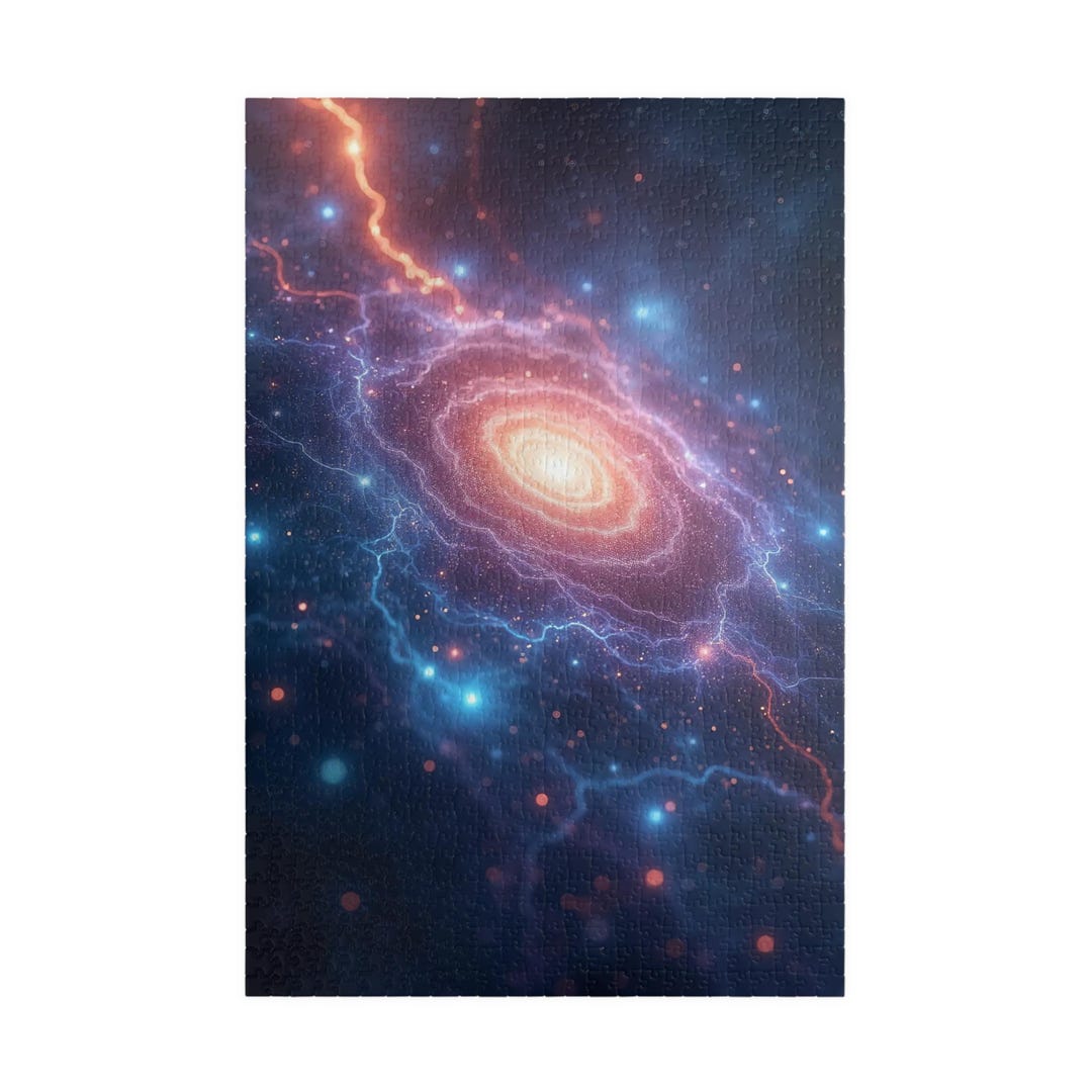 Cosmic Prism Nebula Puzzle, Deep Space Art Jigsaw, Crystal Grid ...