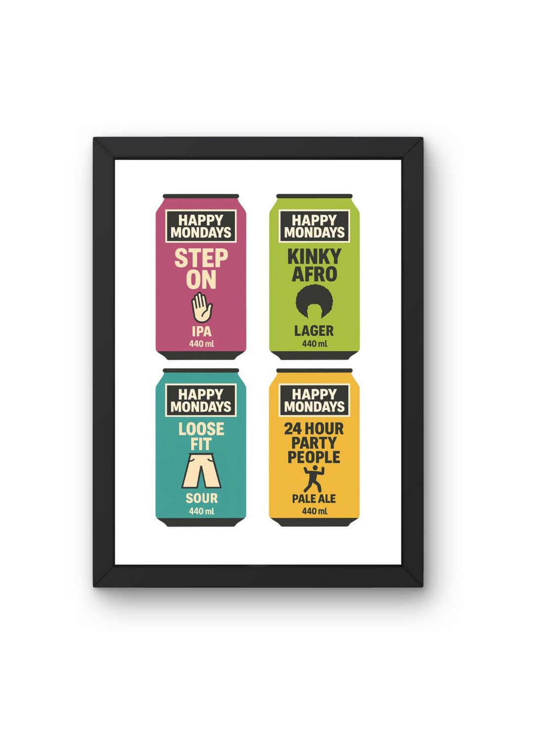 Happy Mondays Beer Can Art Print: Madchester Music Poster - Etsy
