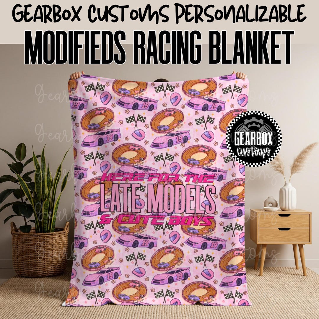 Personalized Modified Racing Blanket, Women in Racing, Kids Racing ...