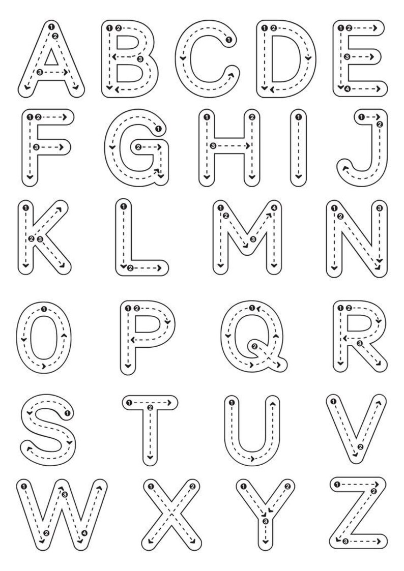 A to Z Alphabet Tracing & Coloring Workbook | ABC Letter Learning ...