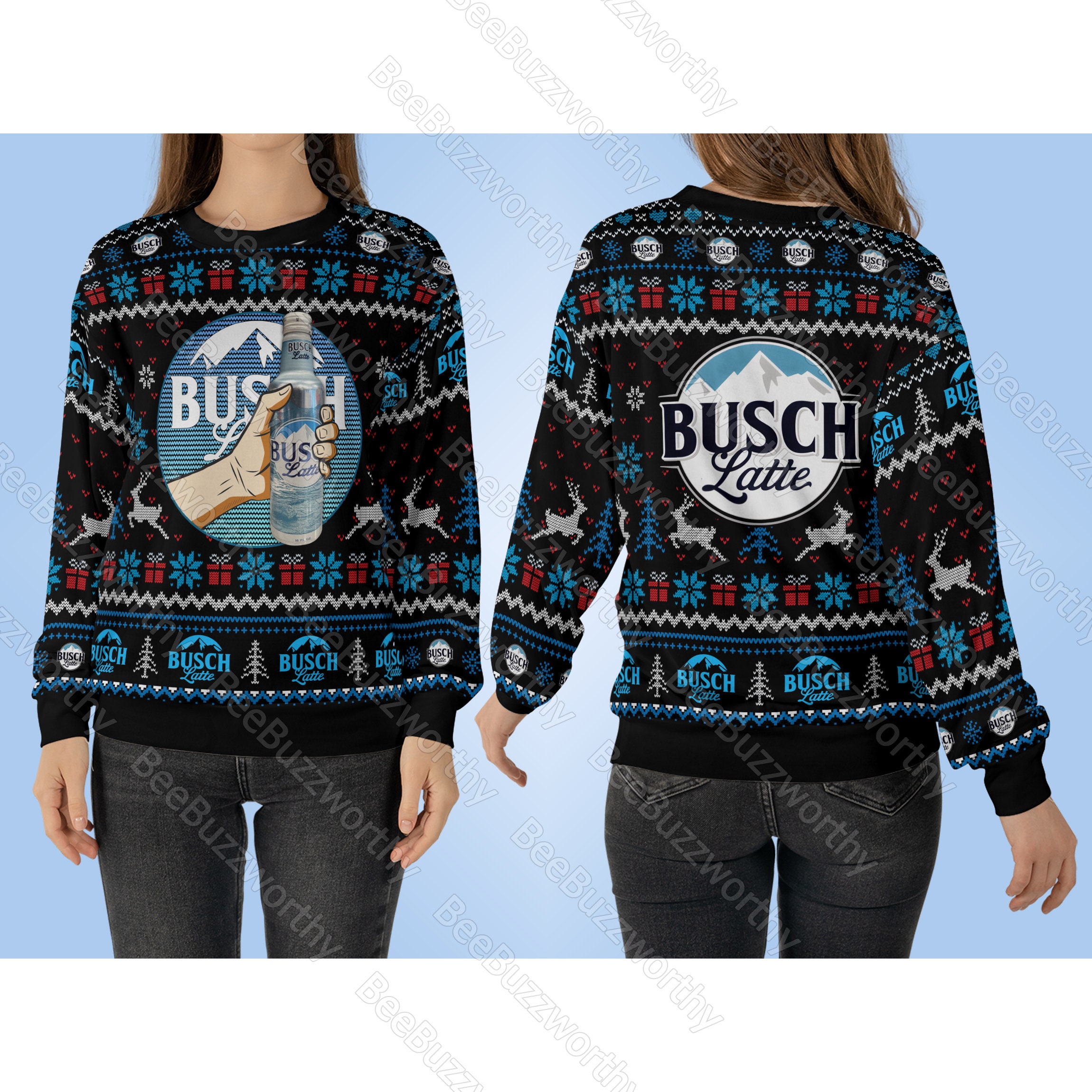 Personalized Busch Latte Unisex Ugly Sweaters, Busch Latte Unisex ...