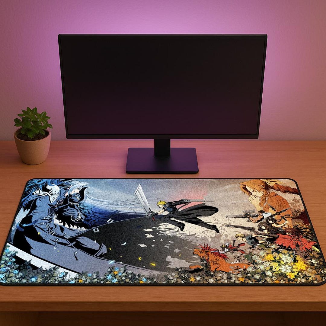 Final Fantasy VII Desk Mat, Cloud Vs Sephiroth, Gamer Gift - Etsy