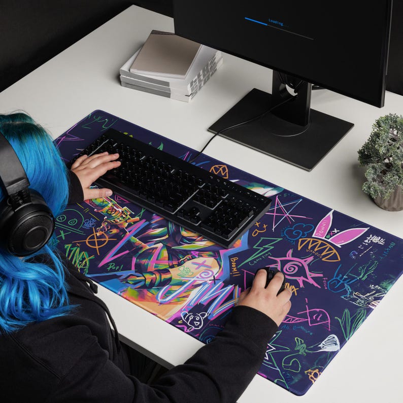 Jinx Arcane Mouse Pad | League of Legends Gaming Desk Mat | Zaun Fan ...