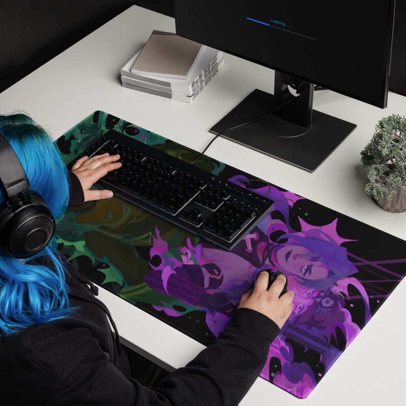Arcane Jinx & Ekko Desk Mat: "love Story" Gaming Mouse Pad - Etsy