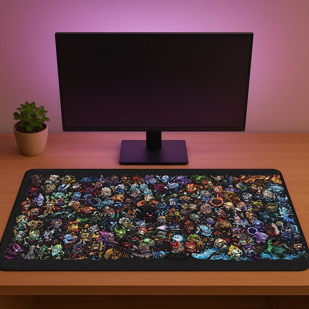 Dota 2 Mouse Pad – Chibi Heroes Gaming Desk Mat, Gamer Gift - Etsy