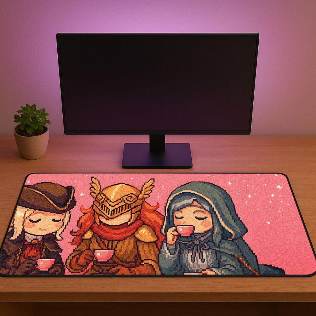 Soulsborne Pixel Art Desk Mat: Malenia, Maria, Friede - Gamer Gift - Etsy