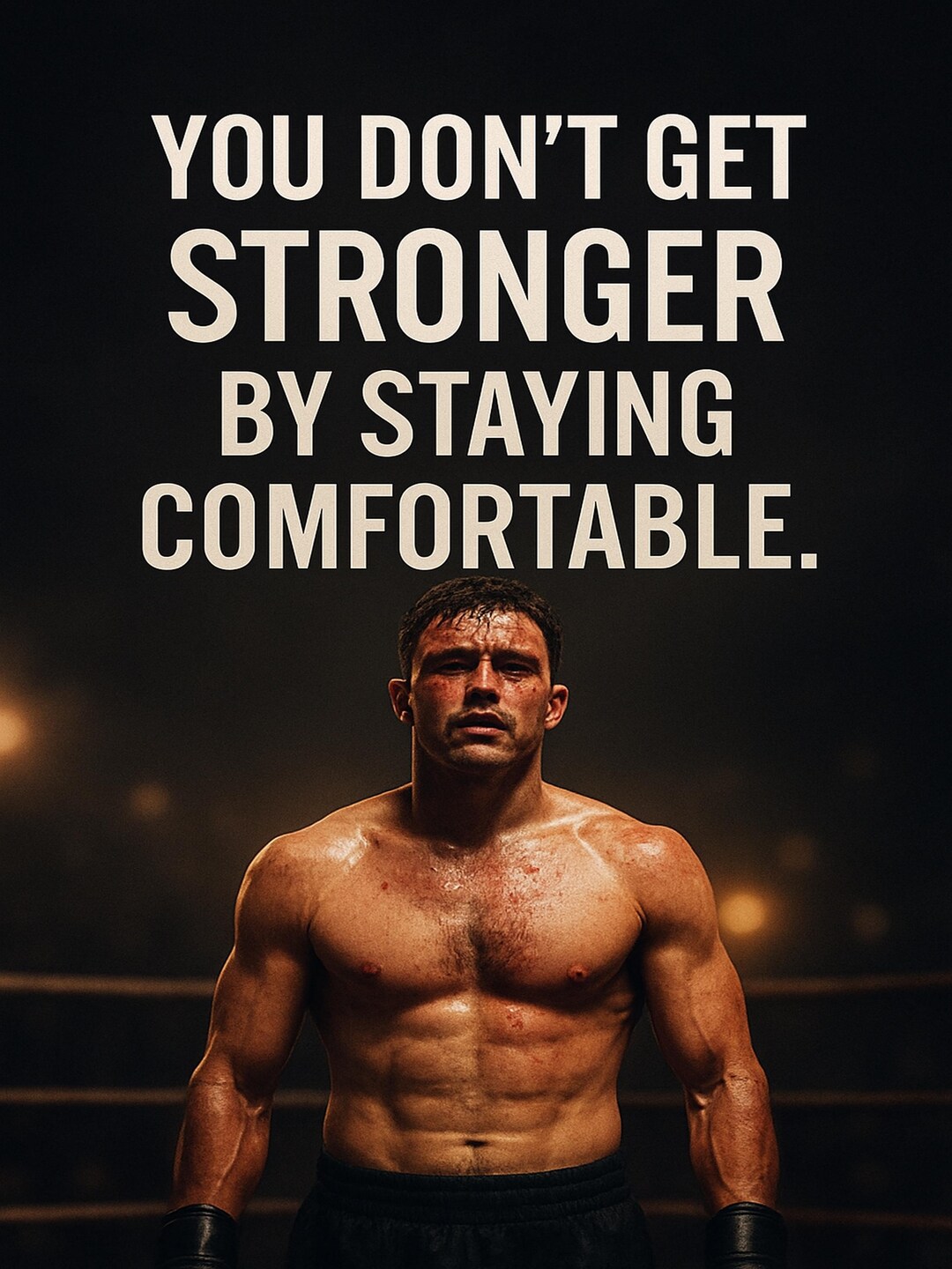 Boxing Motivational Poster - You Don't Get Stronger by Staying ...