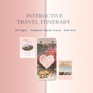 Holiday Itinerary Planner With Photo, Editable Mobile Itinerary, Trip ...