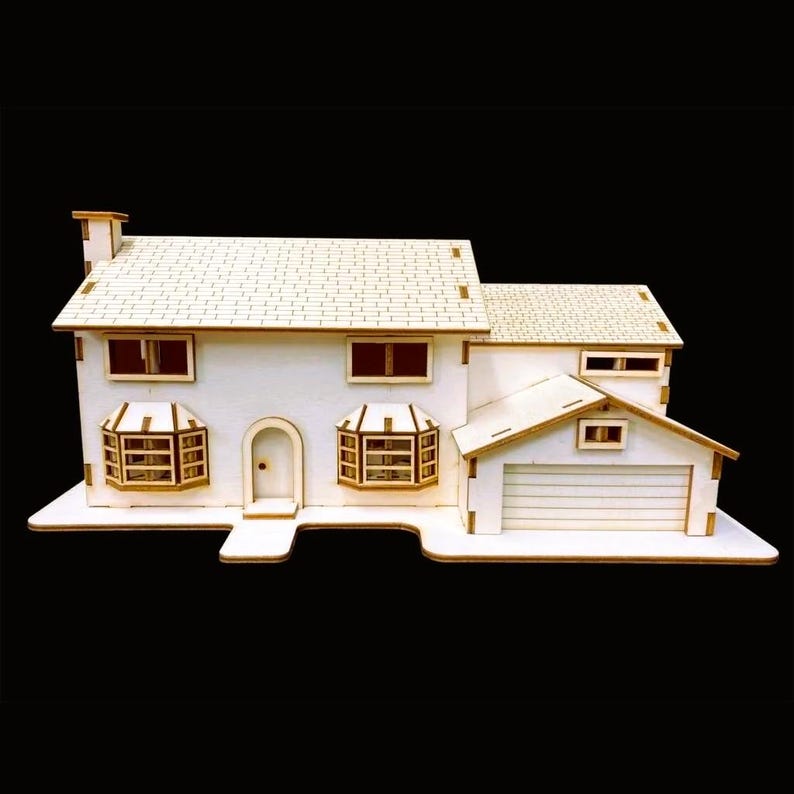 Laser Cut Wooden Simpsons House 3D Model Kit (digital Download,assembly ...