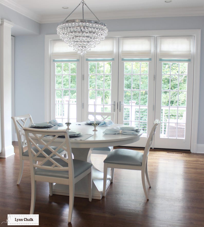 Roman Shade in White Linen Samuel and Sons Aurelia Ombre - Etsy