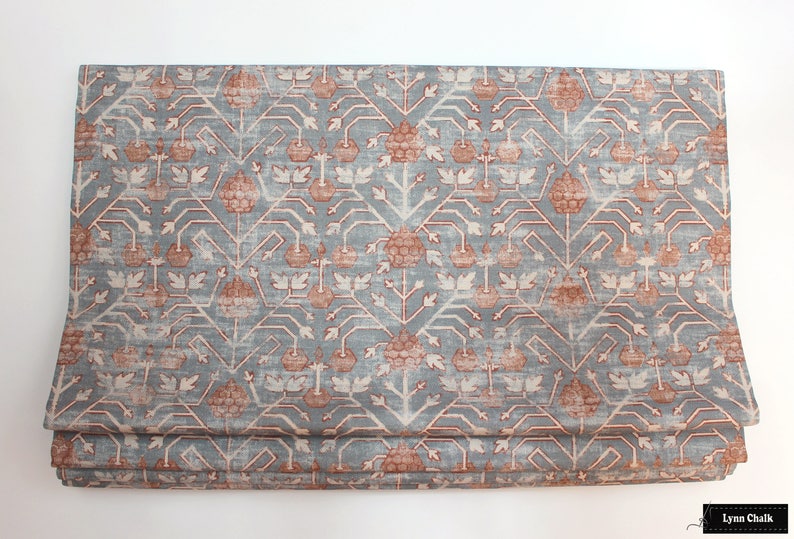 Custom Ikat Roman Shade in Blue Made to Order | Etsy