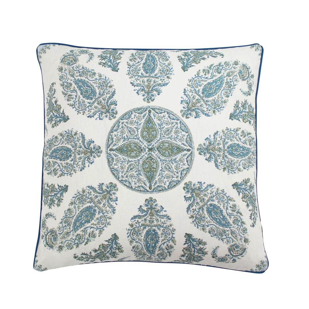 ON SALE - Peter Dunham Samarkand Blue/green 111SMK06 Pillow With Self ...