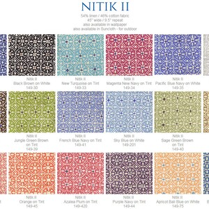 Custom Cushion -quadrille Nitik II (shown in Magenta With New Navy ...