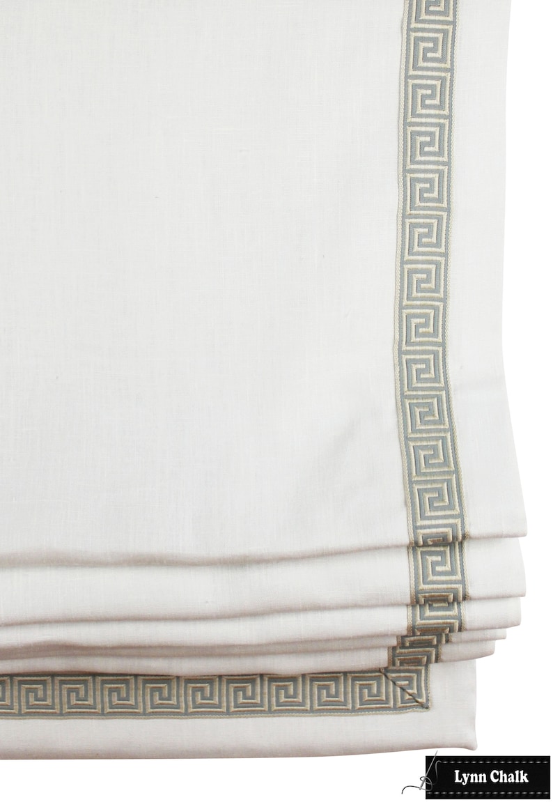 Roman Shade in White Linen Samuel and Sons Aurelia Ombre - Etsy