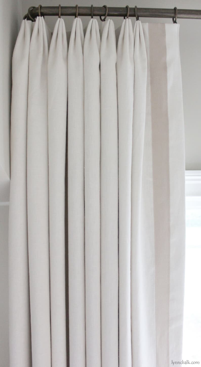 Custom Euro Pleated Drapes in Kravet Dublin Linen with Samuel | Etsy