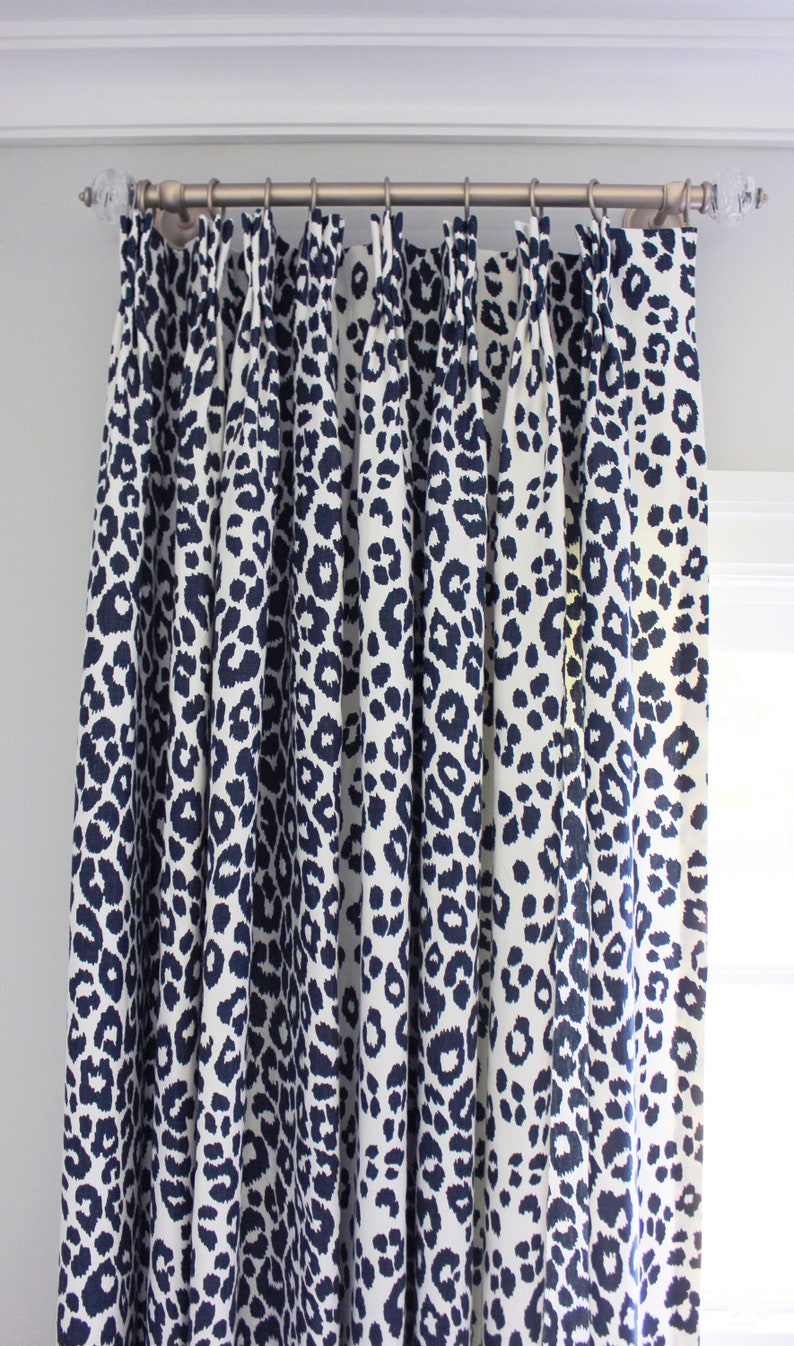 Schumacher Iconic Leopard Custom Drapes (shown in Ink - Comes in 11 ...