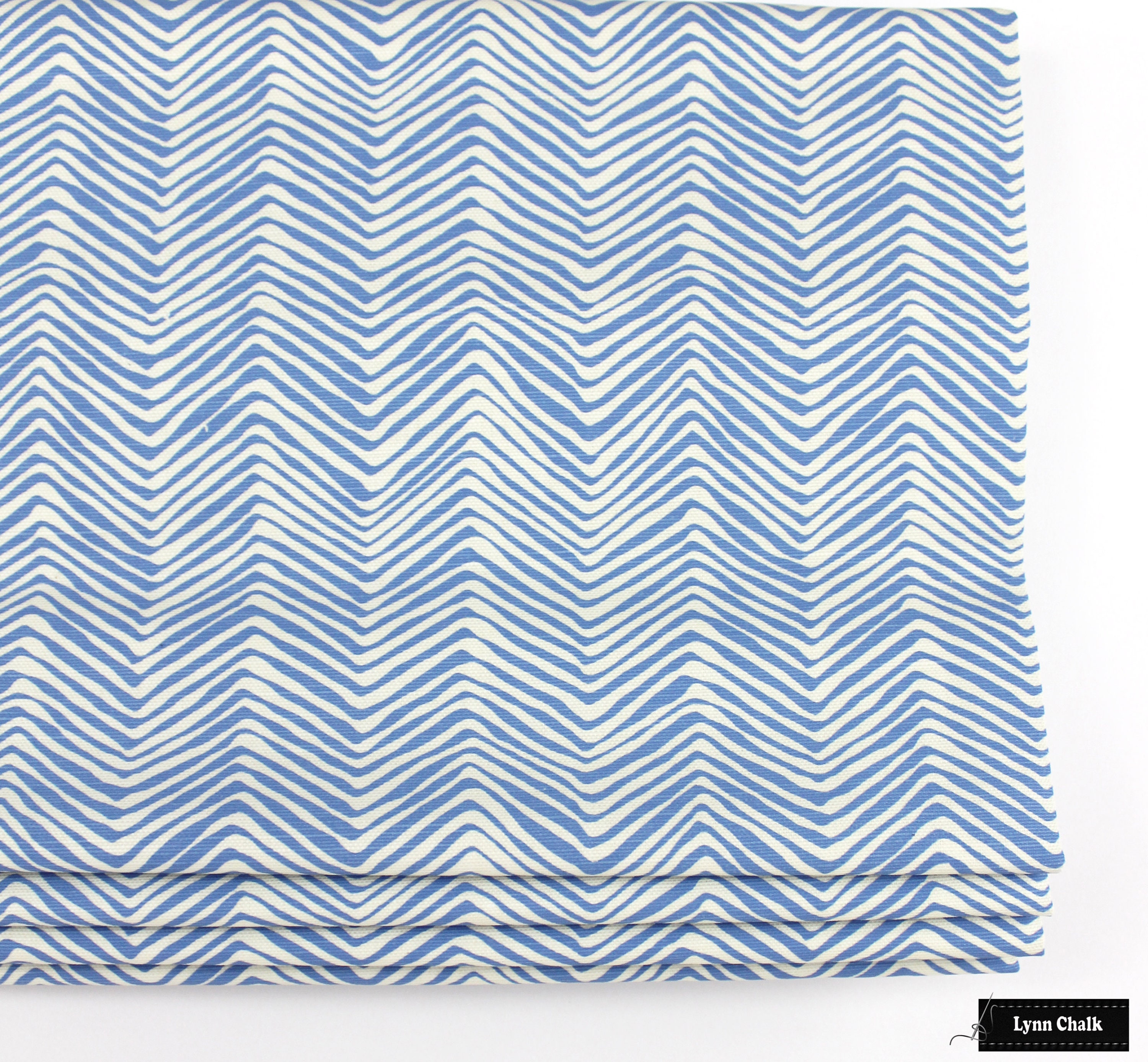 Quadrille Alan Campbell Petite Zig Zag Custom Roman Shade (shown in ...