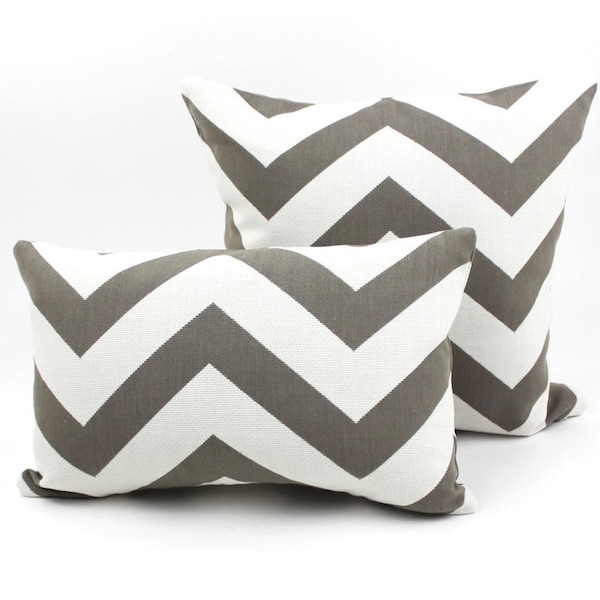 Chevron Pillow Gray - Etsy