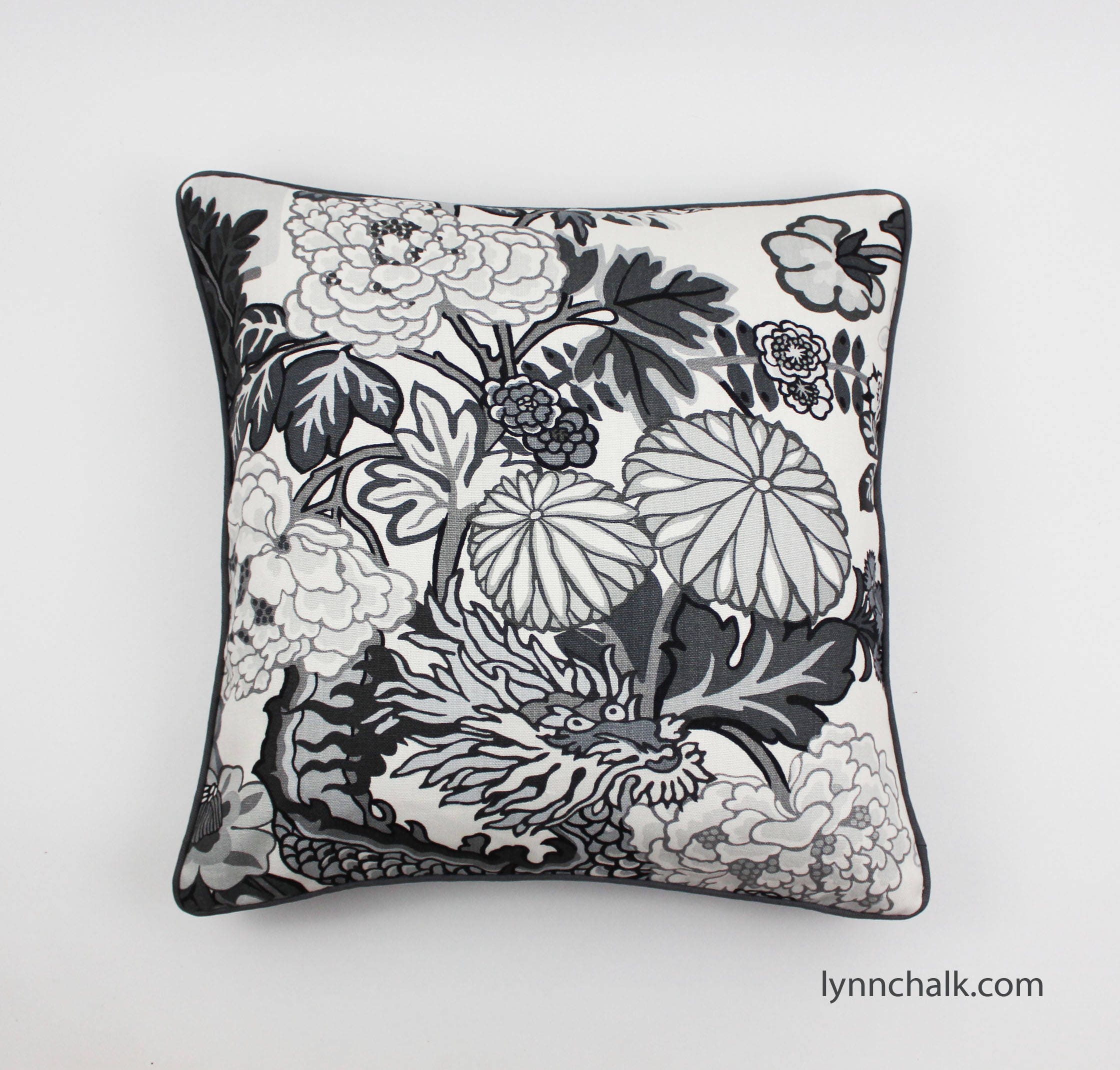 Schumacher Chiang Mai Dragon Custom Pillow With Self Welting | Etsy