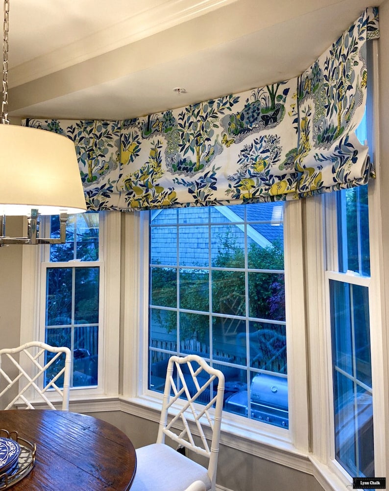 Schumacher Citrus Garden Custom Roman Shades (shown in Pool - Also ...