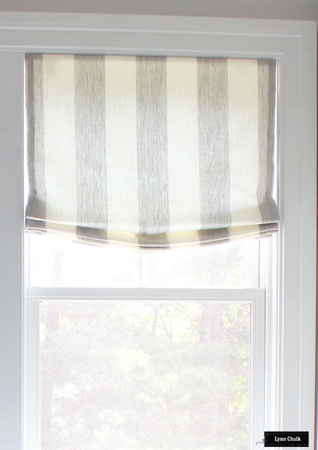 ON SALE - Roman Shade in Robert Allen Perfect Match in Smoke Grey - 1 ...