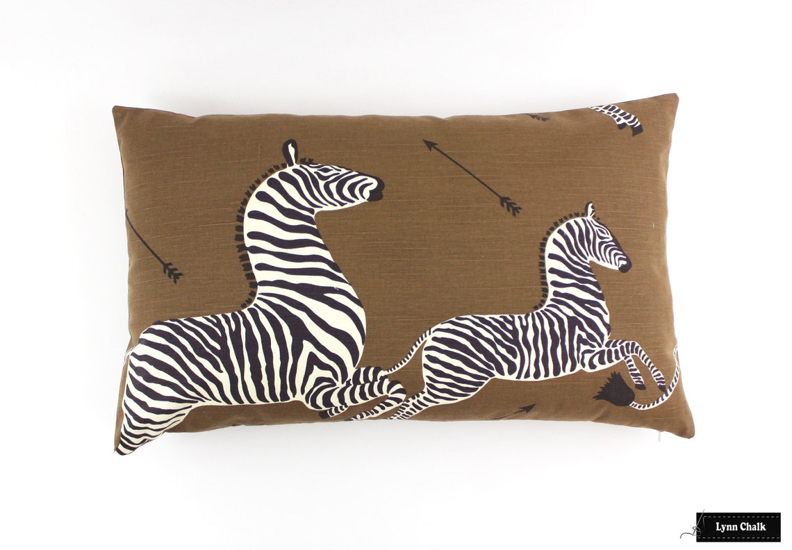 Scalamandre Zebras Pillow shown in Denim-comes in Other - Etsy