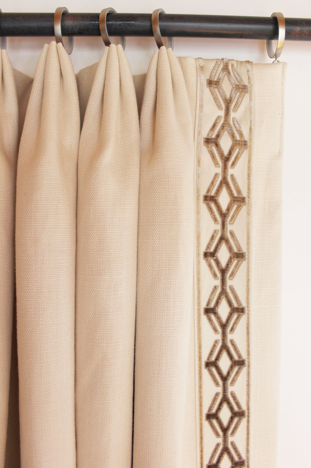 Custom Euro Pleated Drapes in Kravet Stone Harbor Linen With Samuel ...