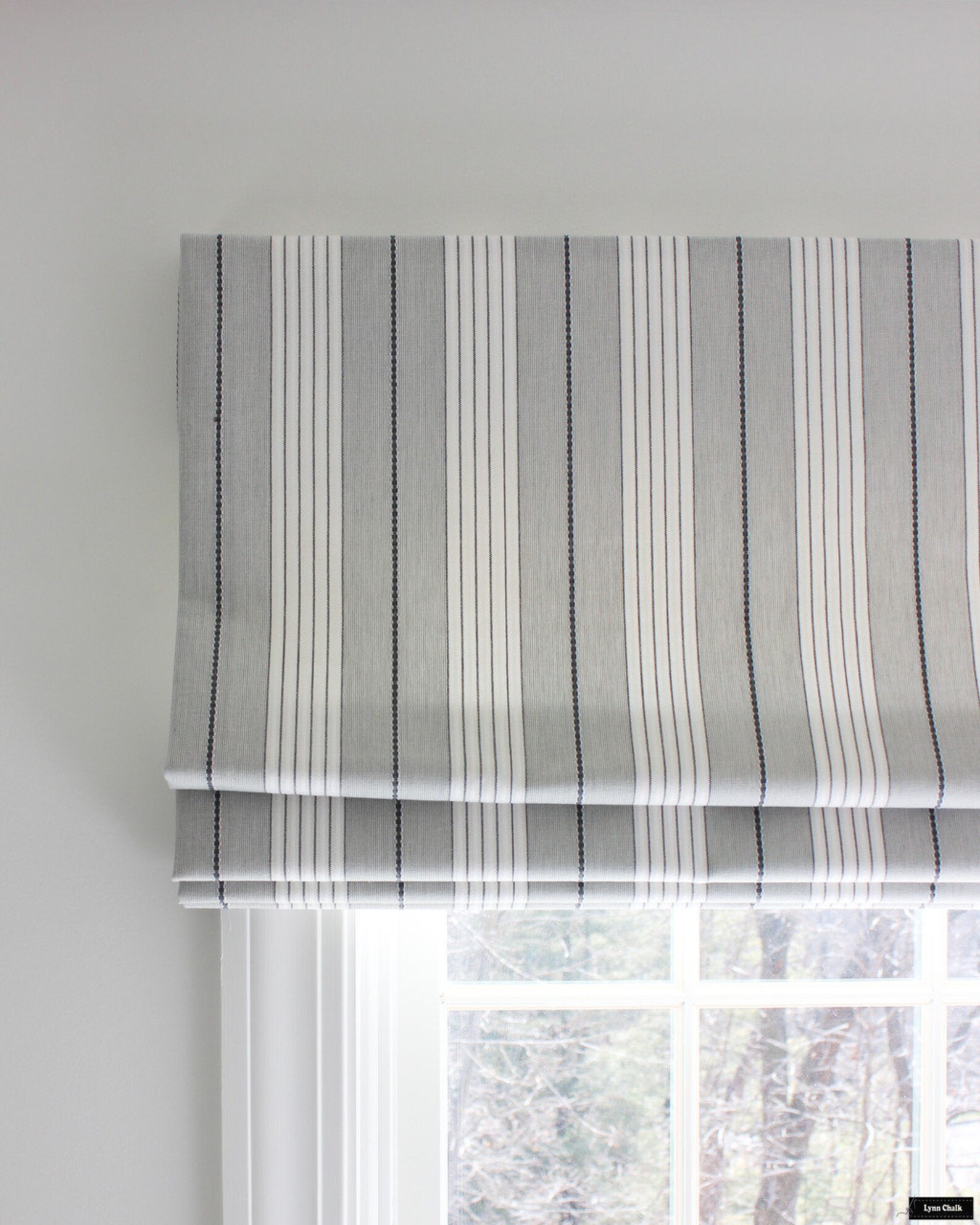 Schumacher Audrey Stripe Roman Shade (shown in Pink & Red - Comes in 8 ...