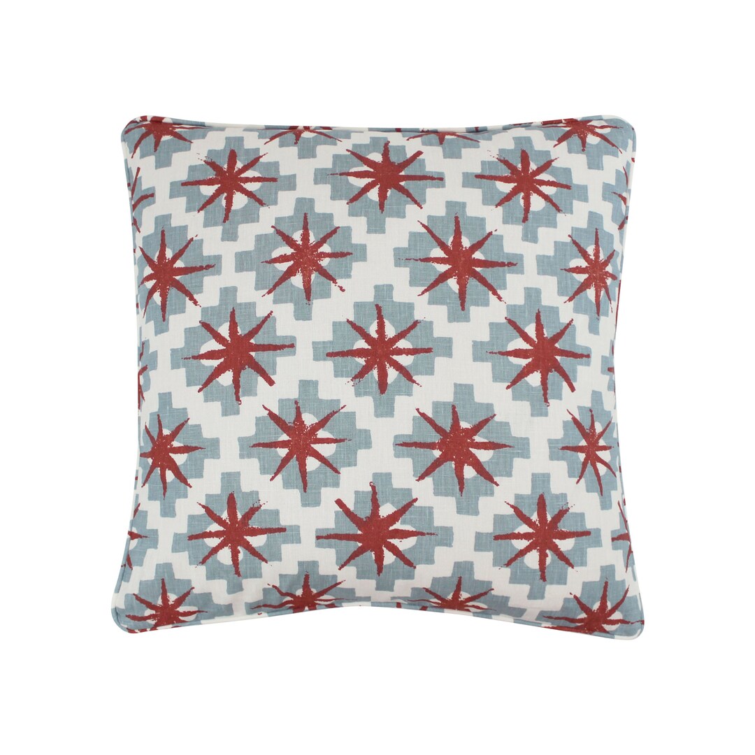 Peter Dunham Starburst Pillow (shown in Blue Red 111stb03-comes in ...