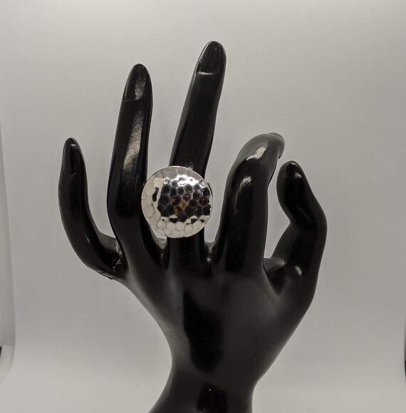 Vintage ELLE Sterling Silver Dome Ring size 7.5 - Gem Vintage ELLE Sterling Silver Dome Ring size 7.5 - Gem