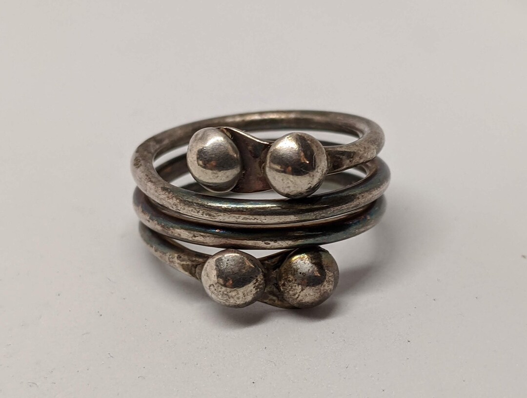 Sterling Silver Artizan Ring Modernist Style Size 8 - Etsy