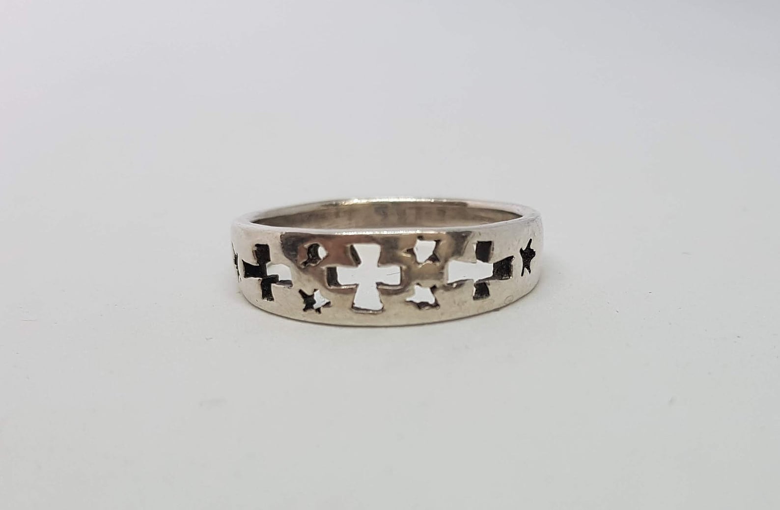 Sterling Silver Cross Ring | Etsy