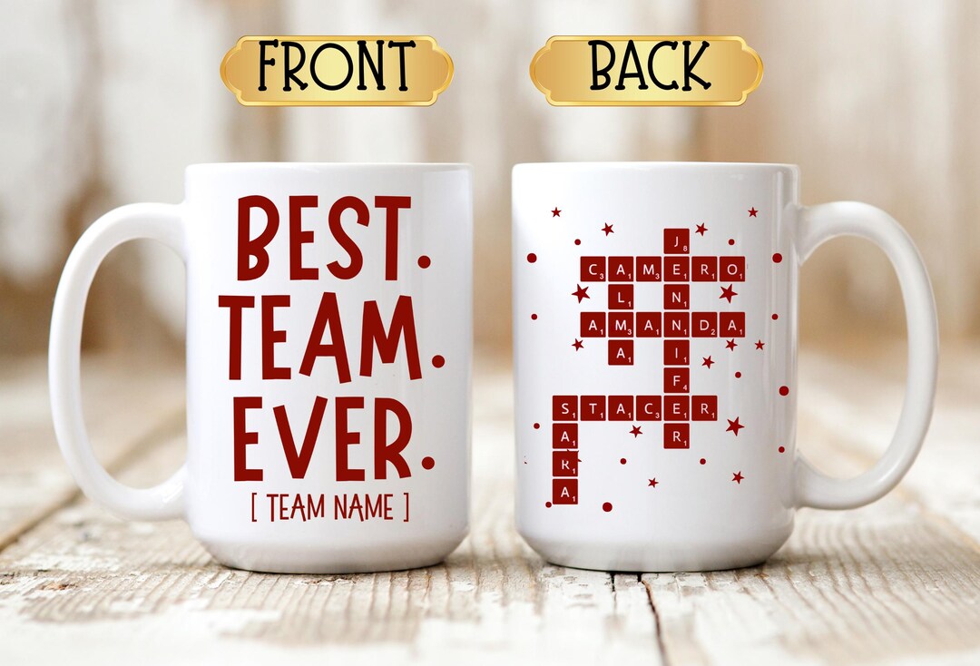 Best Team Ever Mug, Personalized Christmas Mug, Team Mug, Dream Team ...