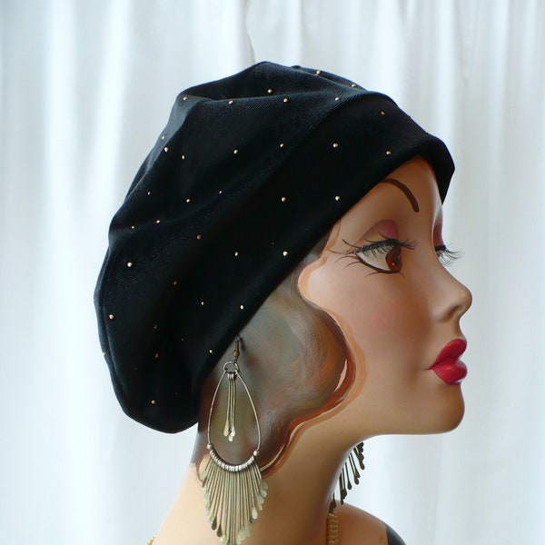 Black Velvet Beret - Etsy