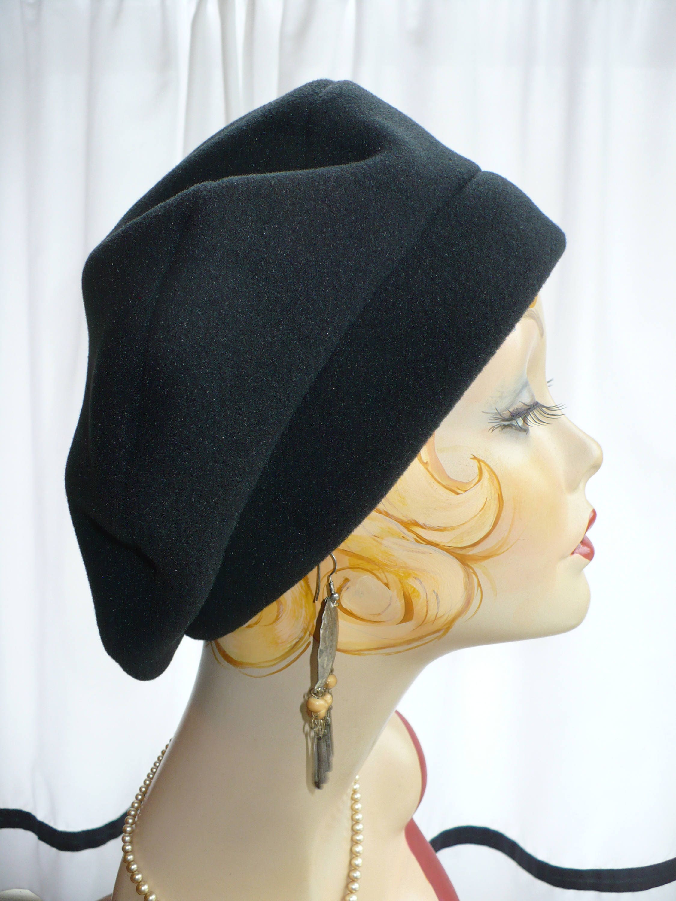 Black Polar Fleece Beret, Fleece Beret, for Men or Women - Etsy