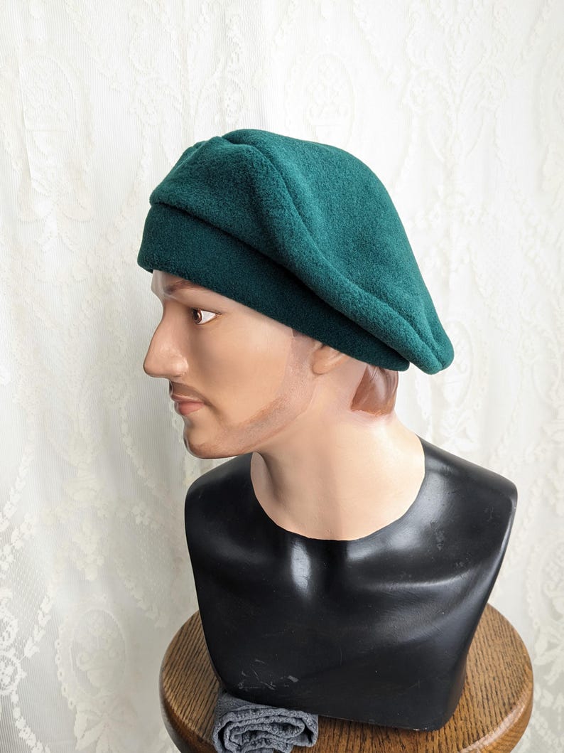 Forest Green Polar Fleece Beret for Men or Women - Etsy