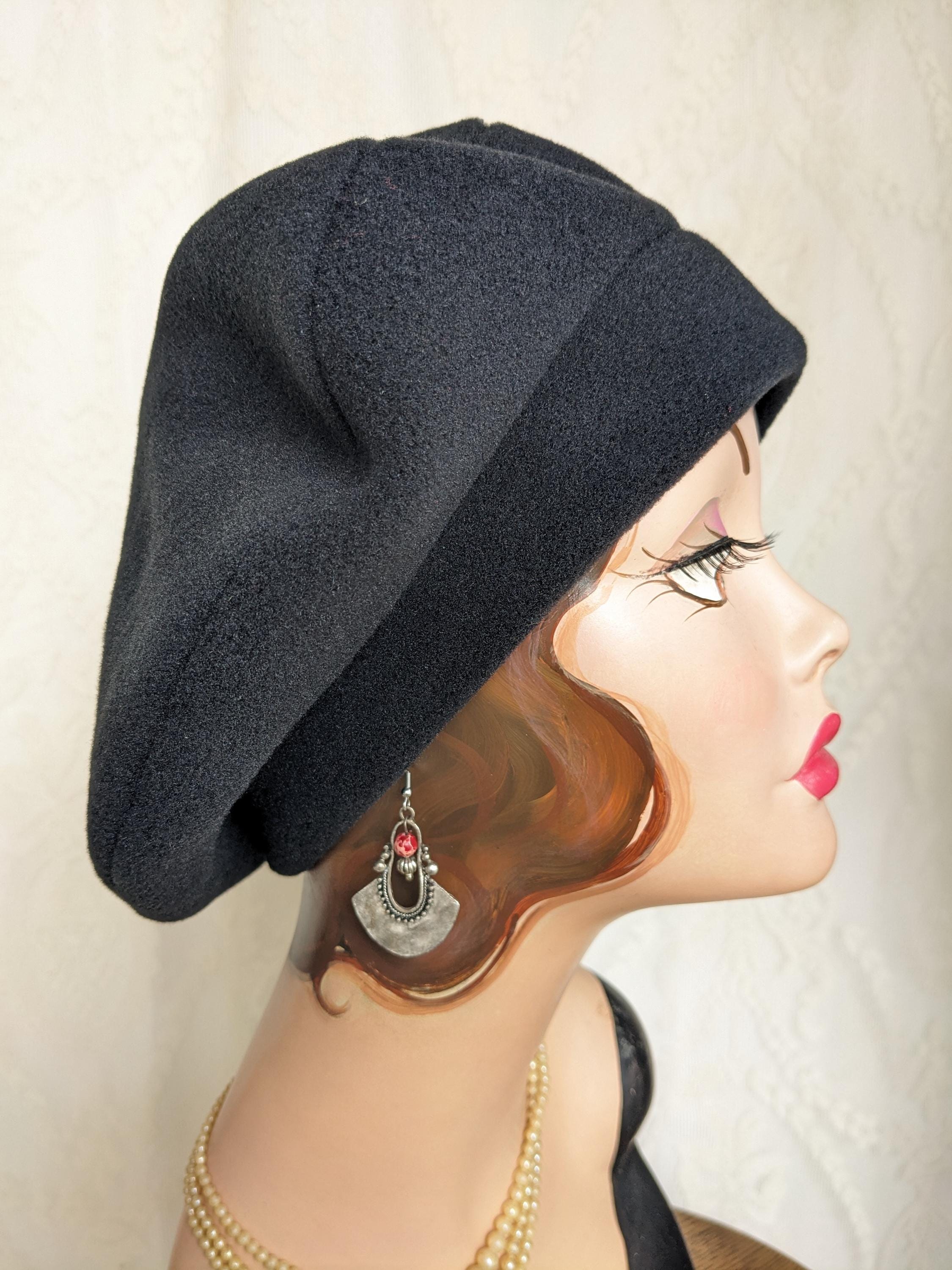 Black Polar Fleece Beret, Fleece Beret, for Men or Women - Etsy
