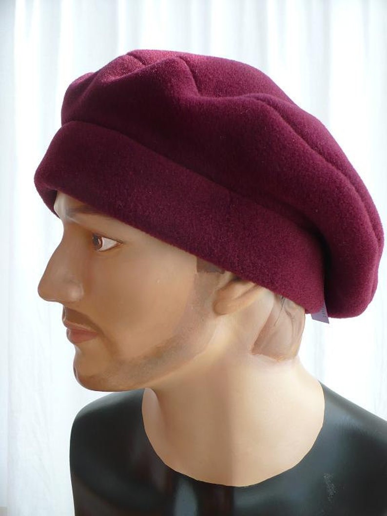 Maroon Polar Fleece Beret for Men or Women - Etsy