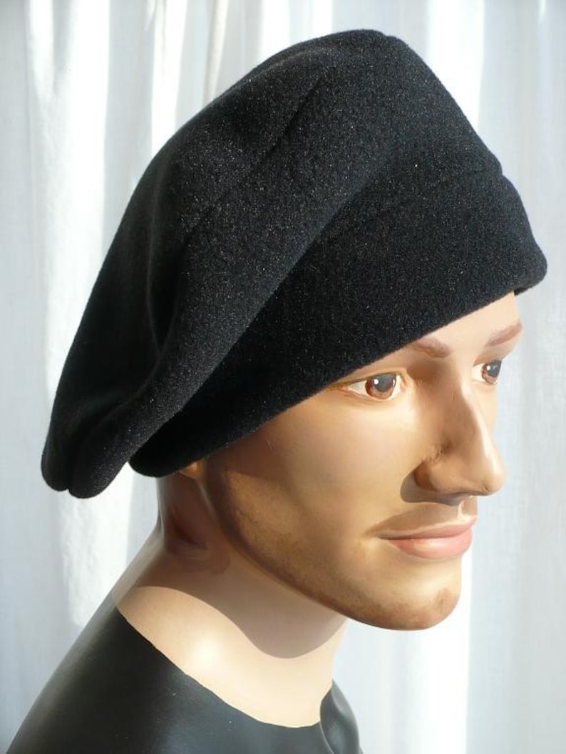 Black Polar Fleece Beret Fleece Beret for Men or Women - Etsy