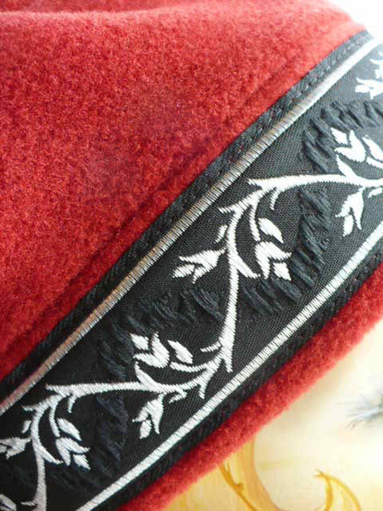 Paprika Beret With Silver Rosebud Trim - Etsy