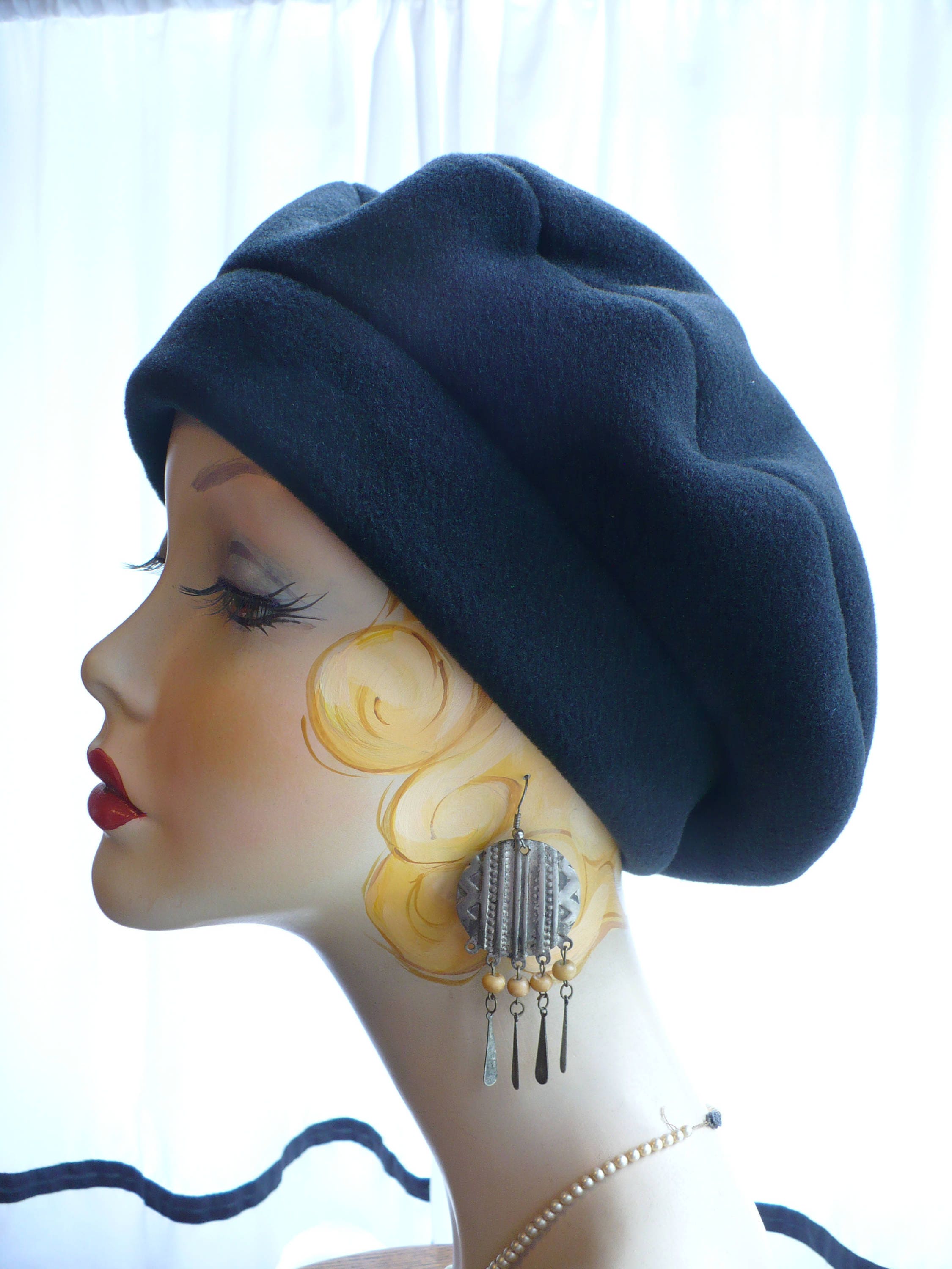 Black Polar Fleece Beret, Fleece Beret, for Men or Women - Etsy
