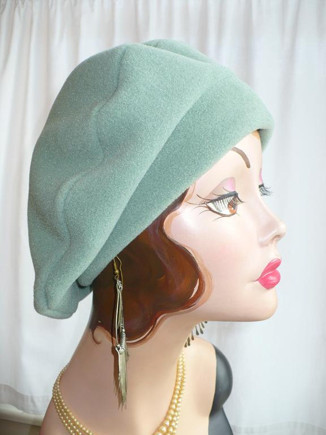 Sage Green Polar Fleece Beret, Fleece Beret, for Men or Women - Etsy