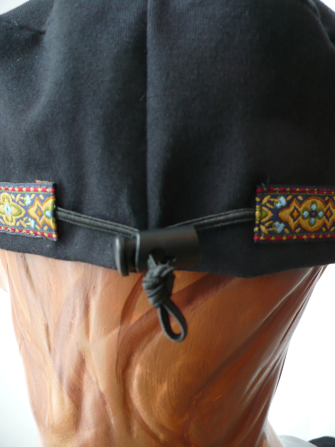 Men's Black Cotton Kufi/fez, Drumming Cap With Renaissance Trim - Etsy