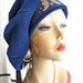 Oversize 13 Inch Deep Navy Fleece Beret With Celestial Trim - Etsy